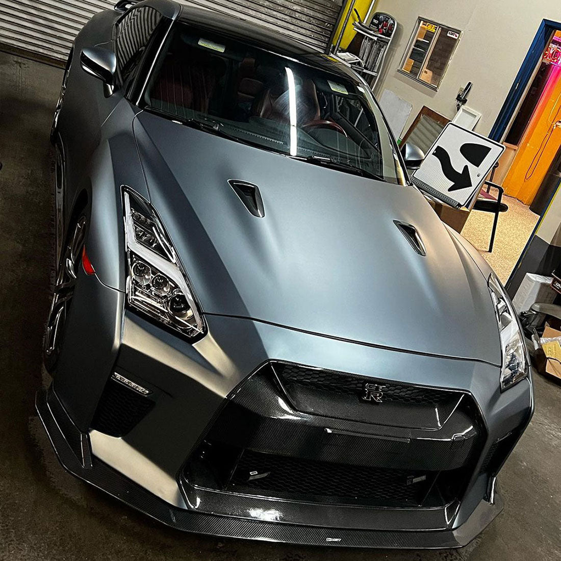 Matte Silk Gray Blue Vinyl Wrap – vinylfrog