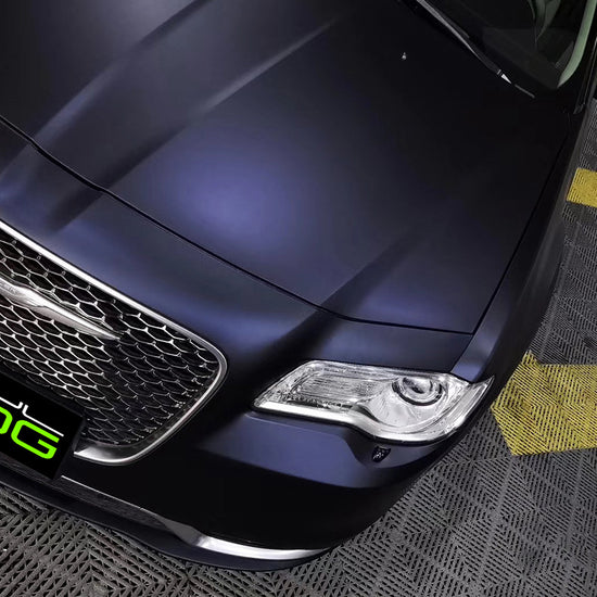 Matte Metallic Black Blue Vinyl Wrap – vinylfrog