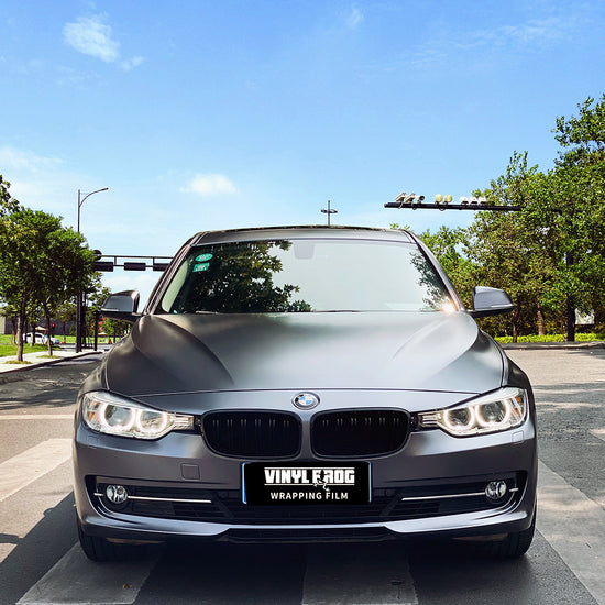 Matte Metallic Dark Gray Vinyl Wrap – vinylfrog