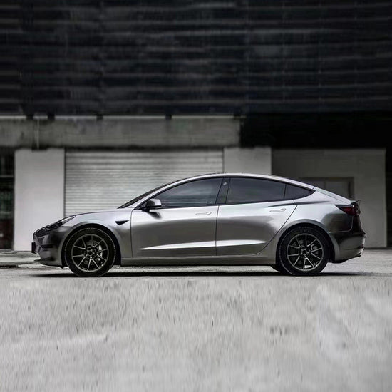 Glossy Metallic Silver Gray Vinyl Wrap – vinylfrog